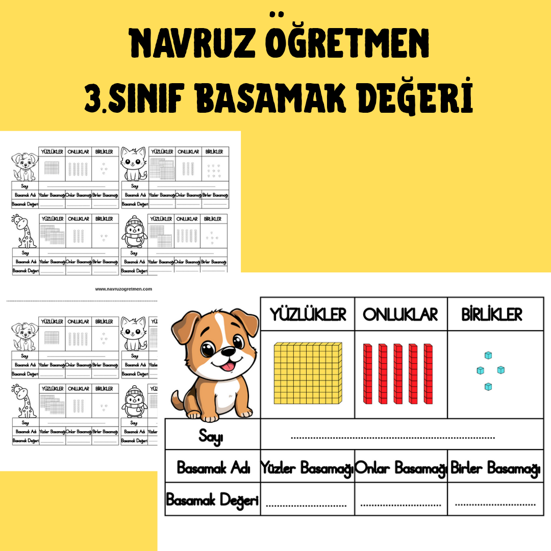 3.sınıf basamak değeri - Navruz Öğretmen | Navruz Öğretmen
